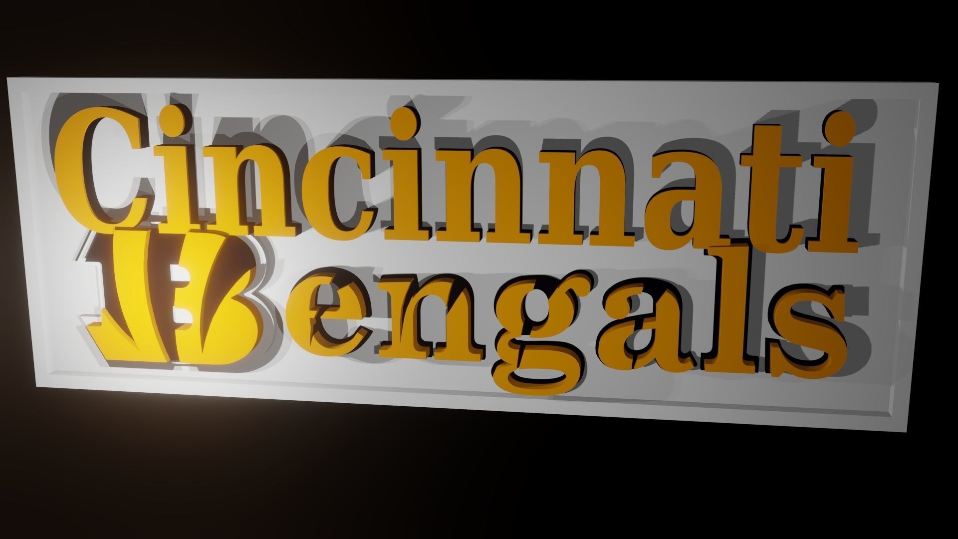 Cincinnati Bengals banner 3D model | CGTrader