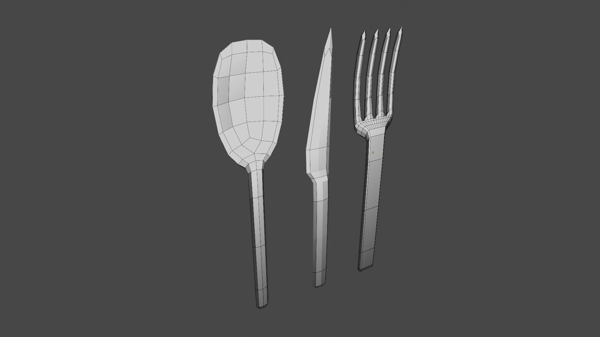 Low Poly Fork Spoon Knife free VR / AR / low-poly 3D model | CGTrader