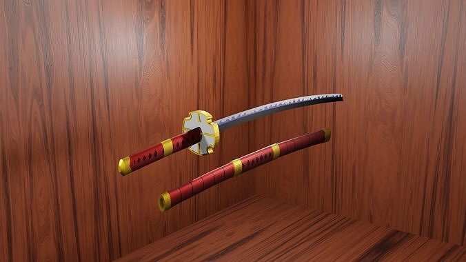 3D model One Piece - Zoro Sword - Sandai Kitetsu VR / AR / low-poly ...