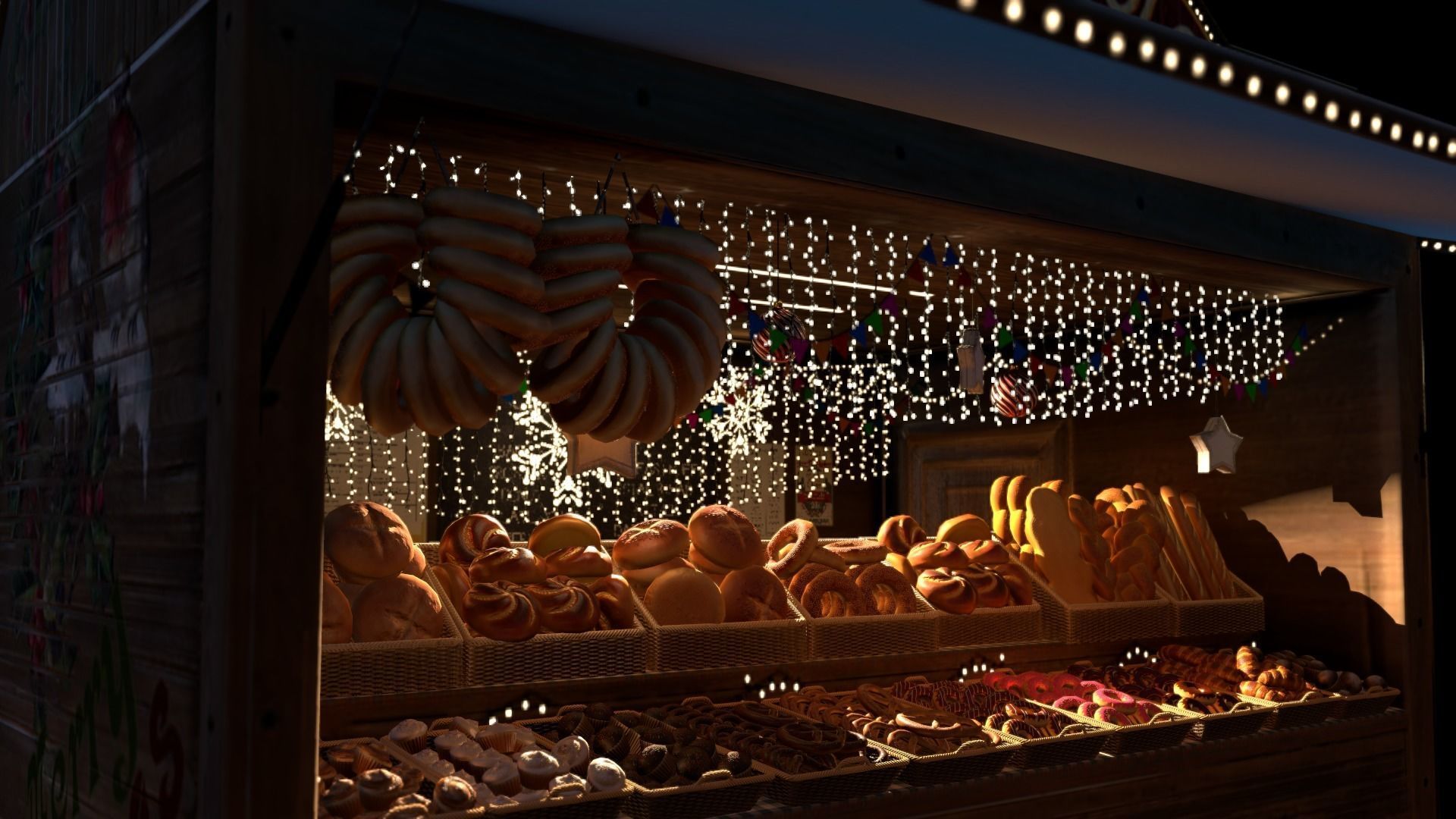 3D model Christmas Mini Market VR / AR / low-poly | CGTrader