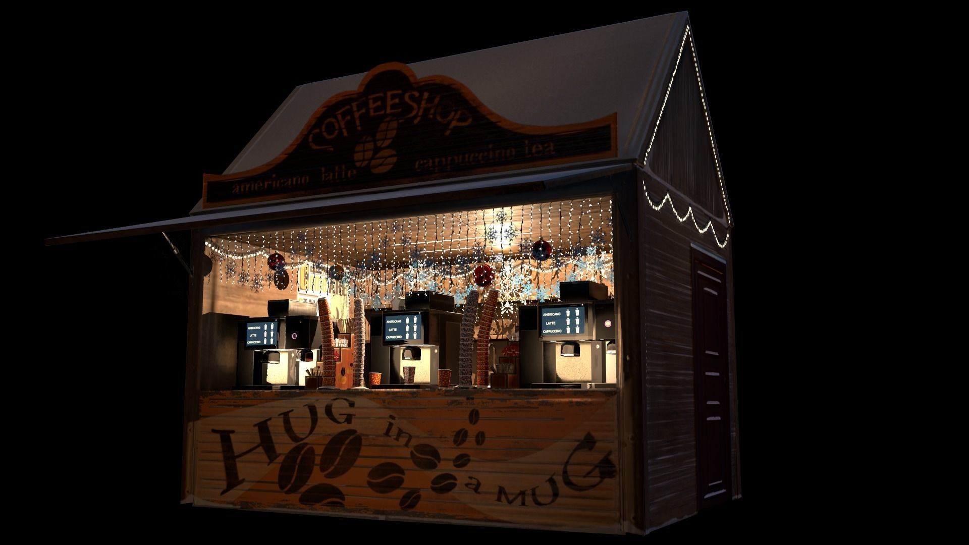 3D model Christmas Mini Market VR / AR / low-poly | CGTrader
