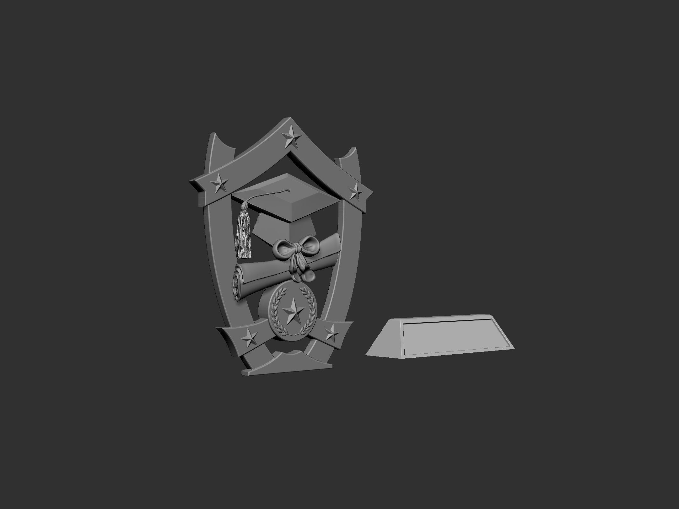 Graduation Plaque 3D model 3D printable | CGTrader