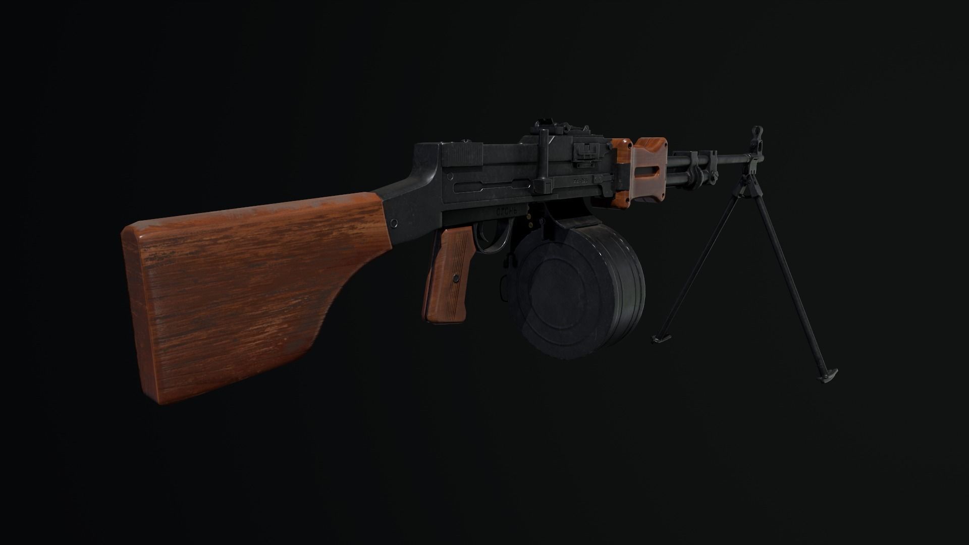 3D model Degtyarev hand machine gun VR / AR / low-poly | CGTrader