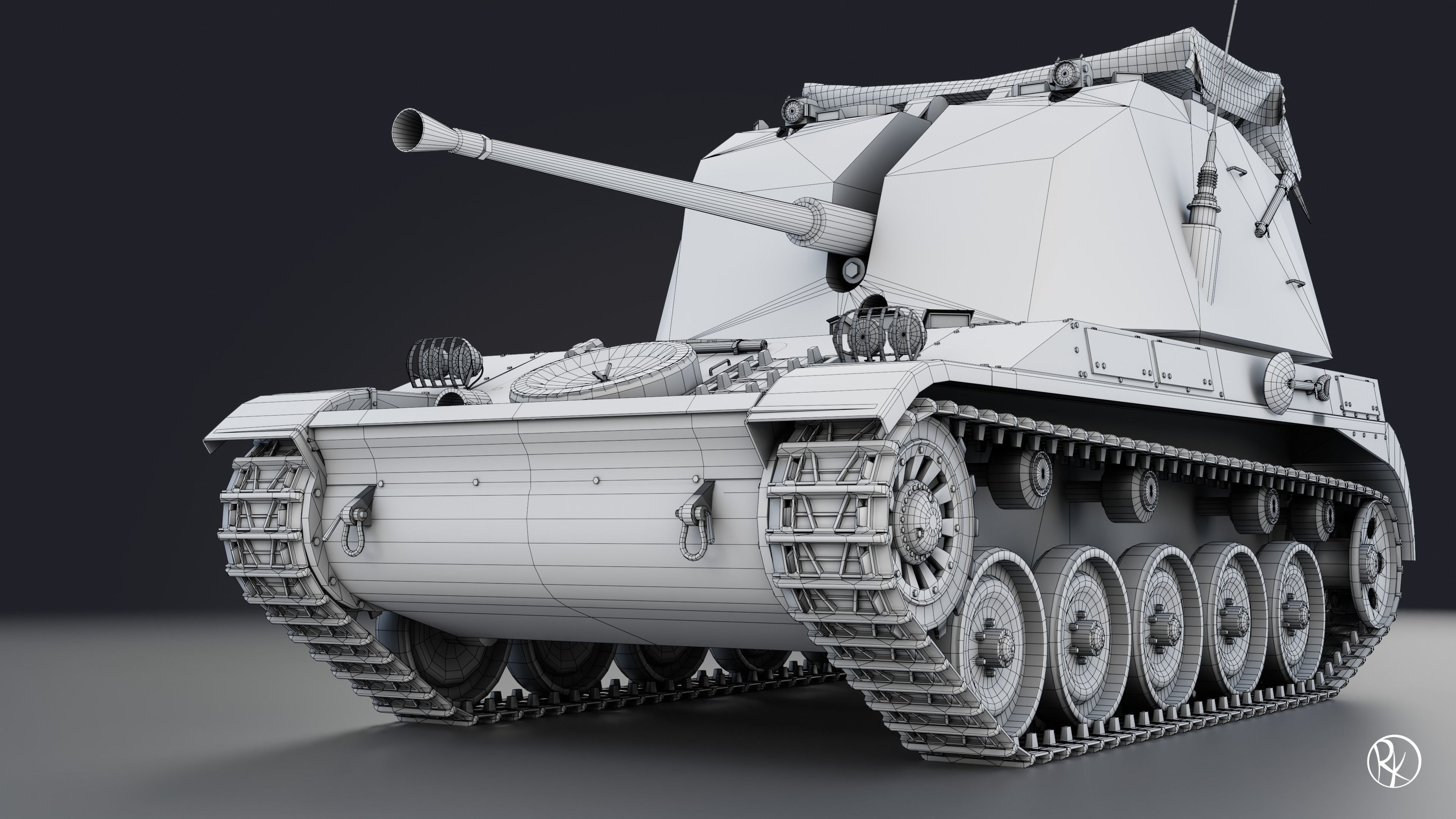 AMX-13 DCA 40 PBR Model 3D model | CGTrader