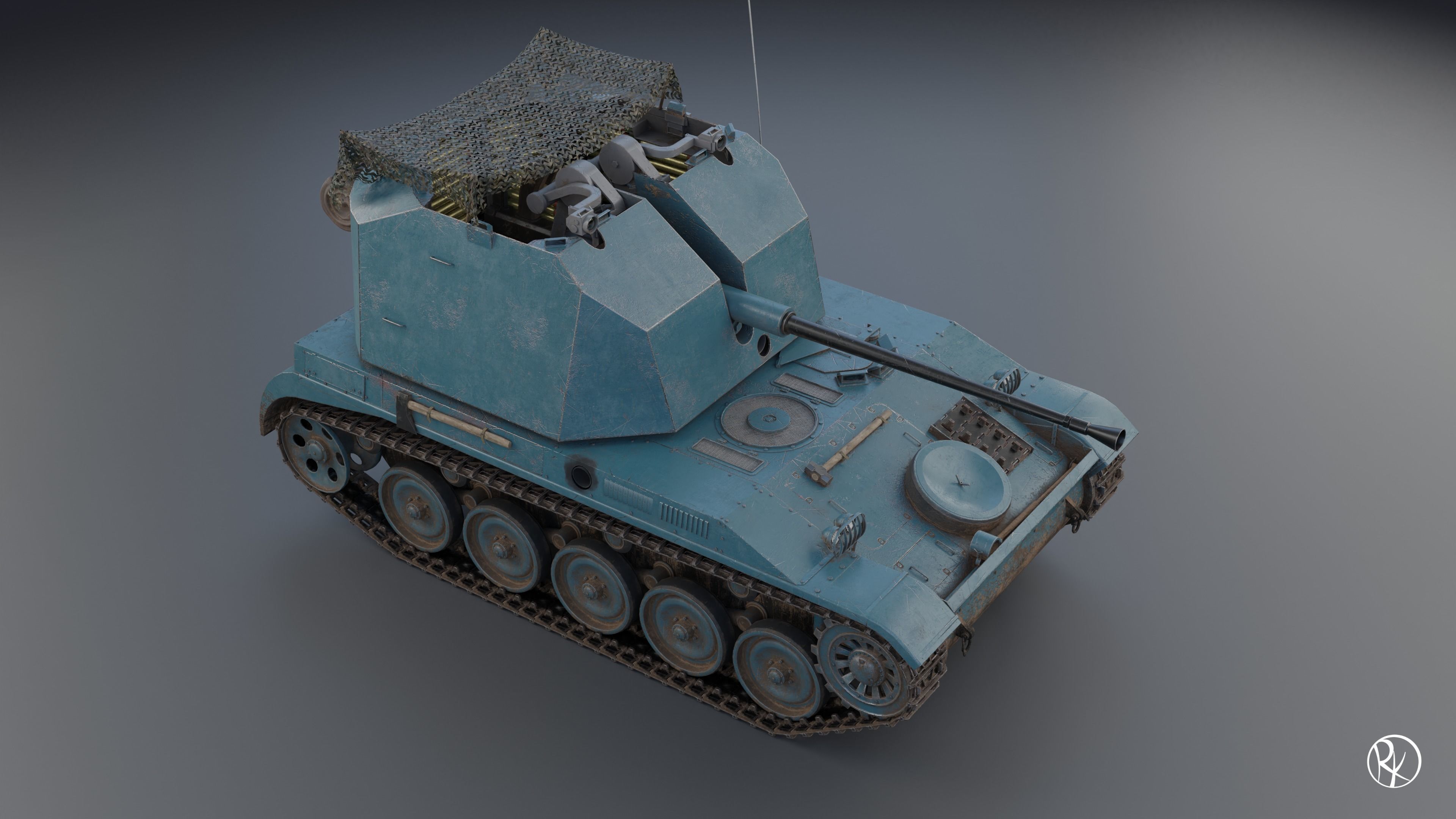 AMX-13 DCA 40 PBR Model 3D model | CGTrader