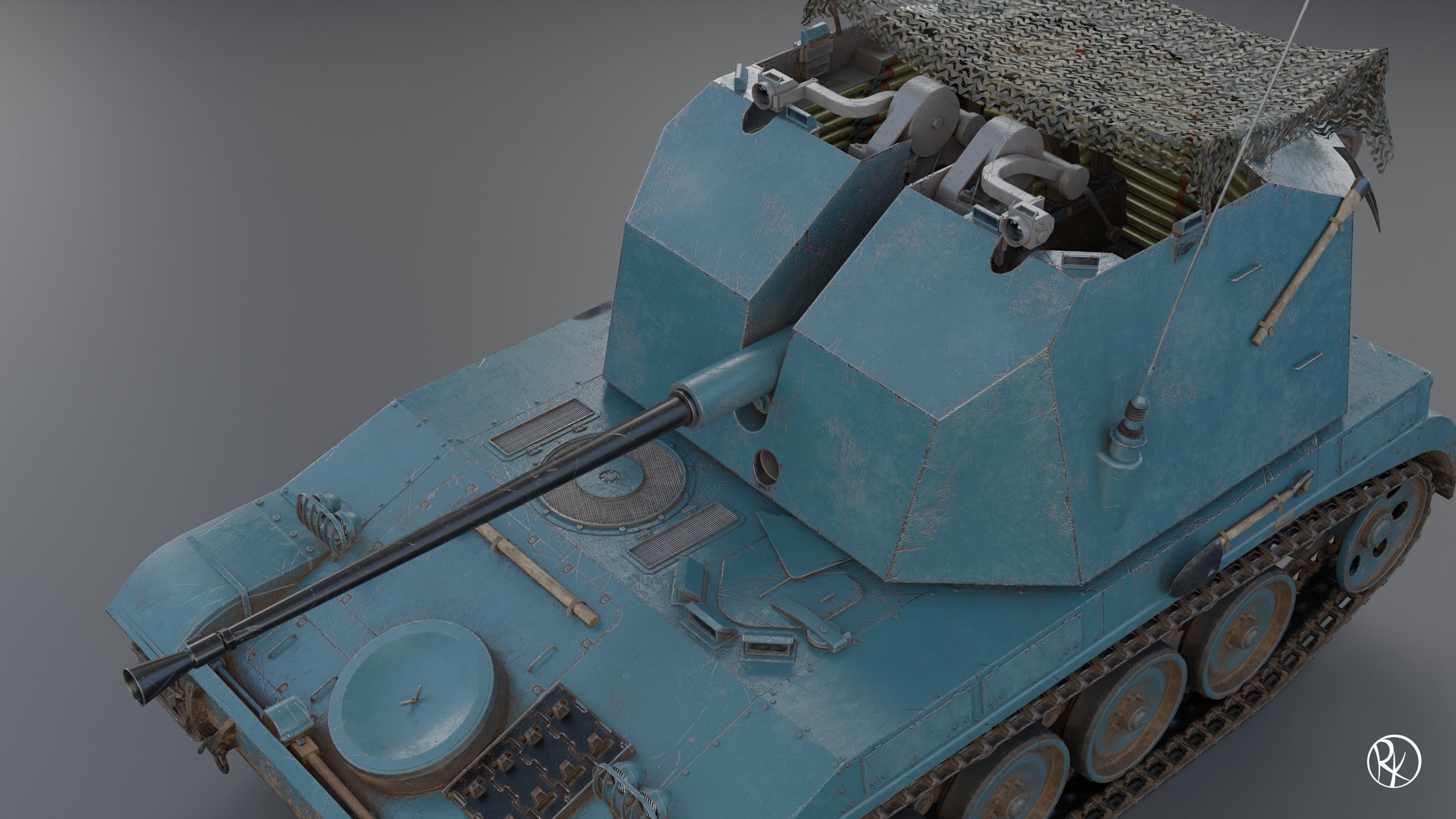 AMX-13 DCA 40 PBR Model 3D model | CGTrader