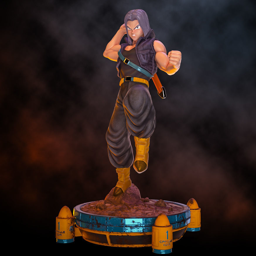 Fanart Future TRUNKS Statue - original and SSJ version - 3D model 3D ...