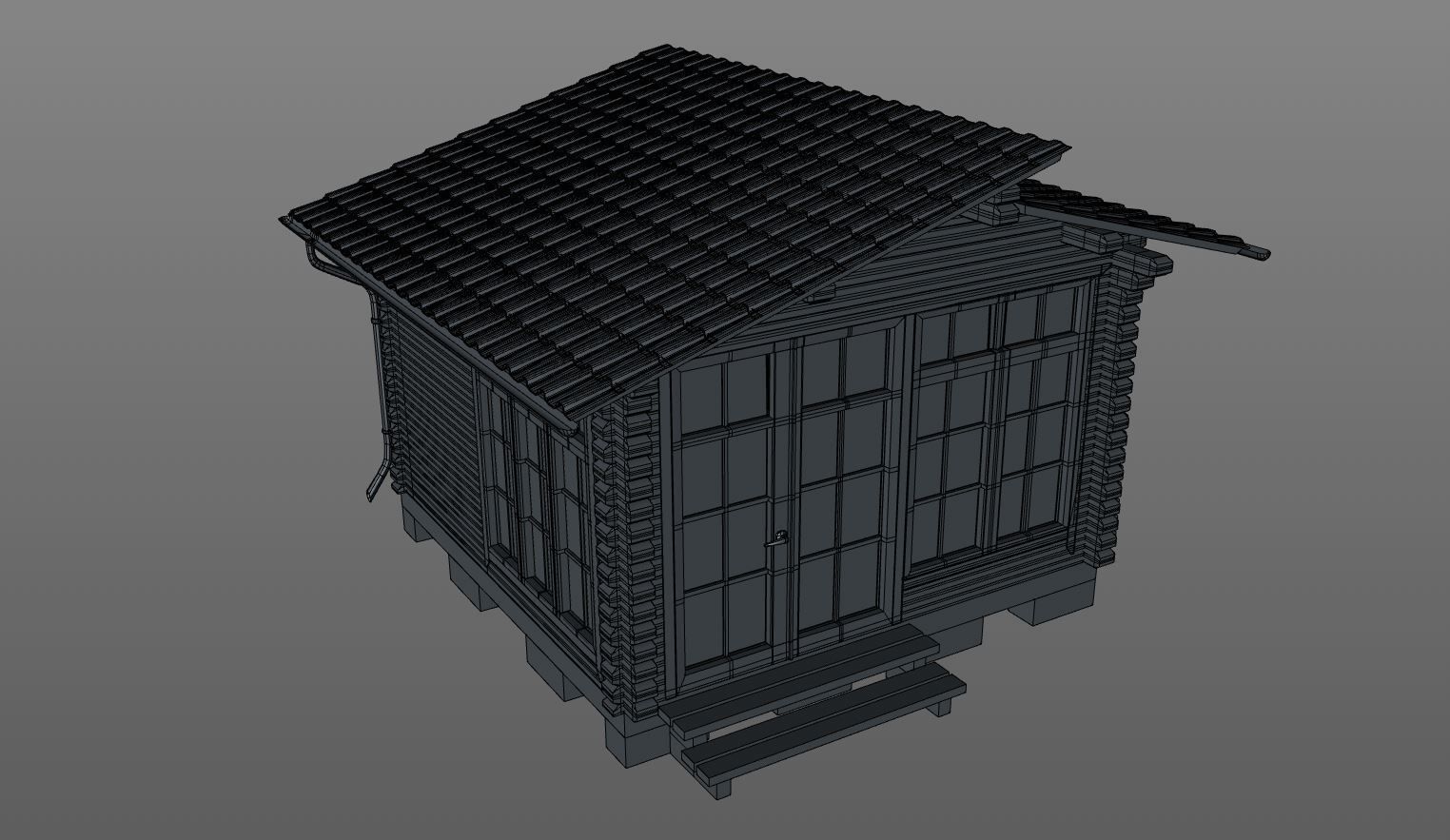 3D model 3d model barbecue house Low Poly VR / AR / low-poly | CGTrader