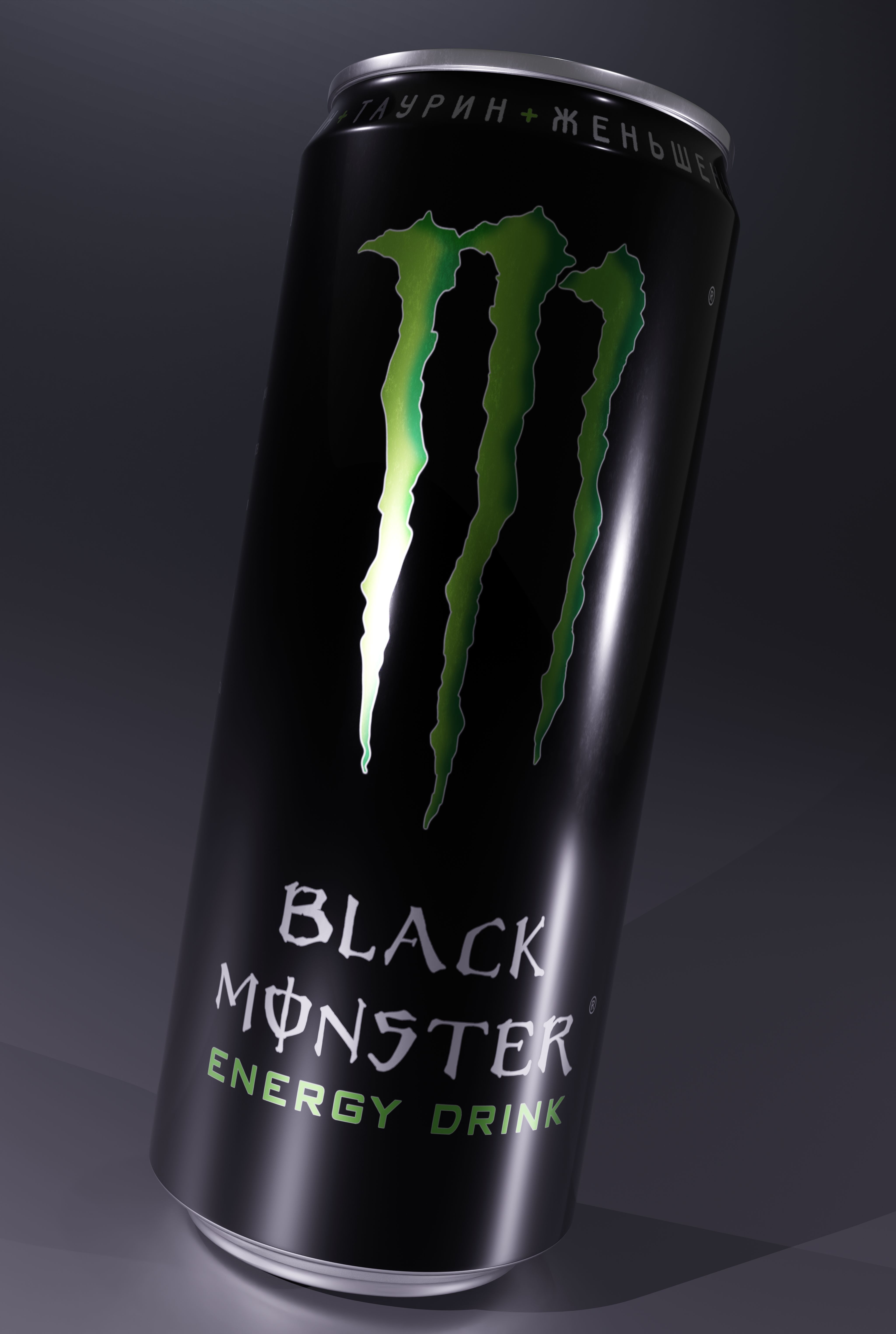 Energy drink - Black Monster Energy 3D model | CGTrader