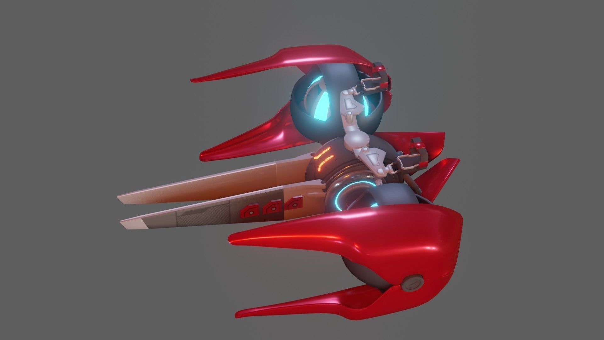 3D model Sci-Fi Glider - Low Poly - Game Ready - PBR VR / AR / low-poly ...