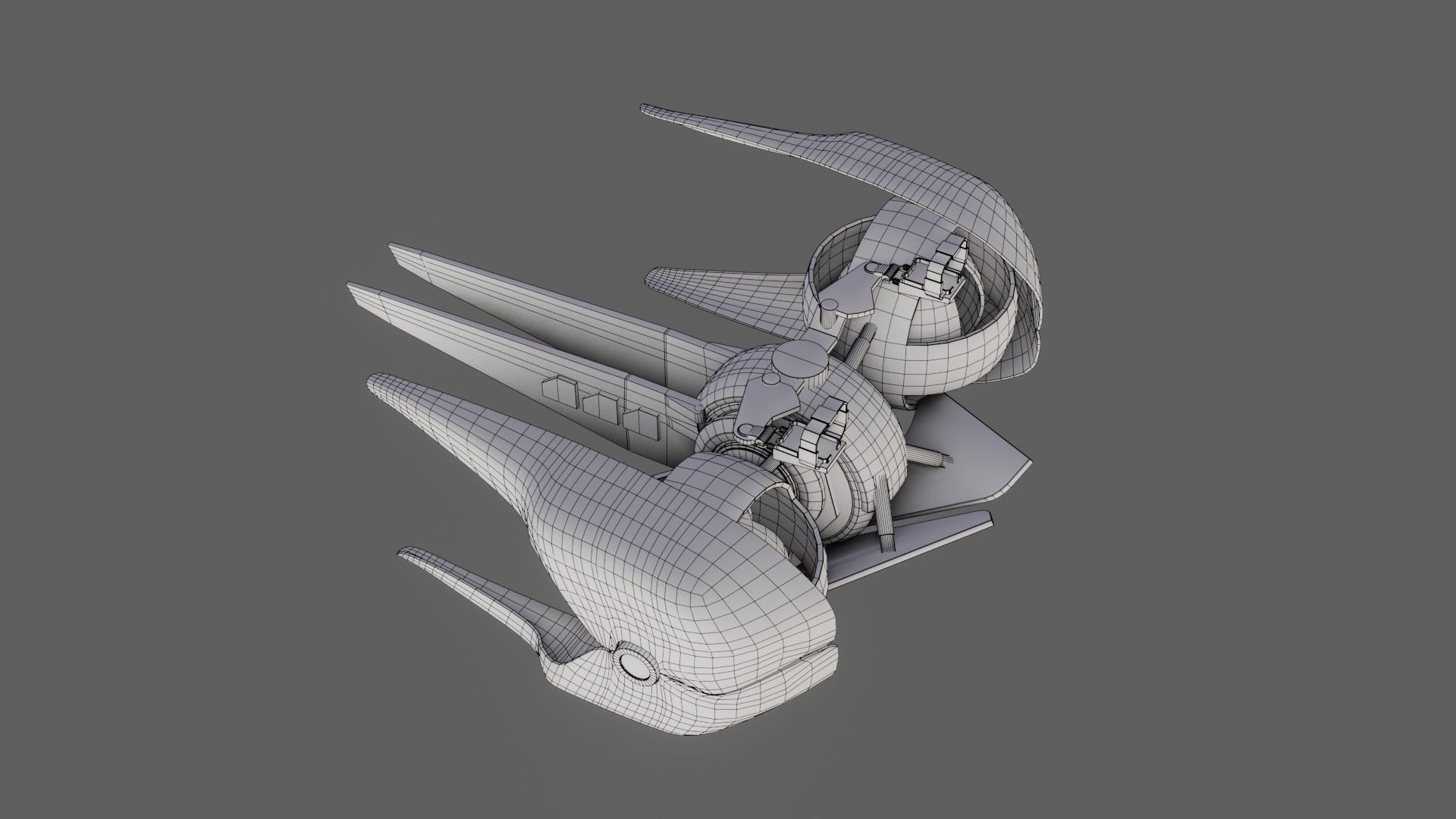 3D model Sci-Fi Glider - Low Poly - Game Ready - PBR VR / AR / low-poly ...