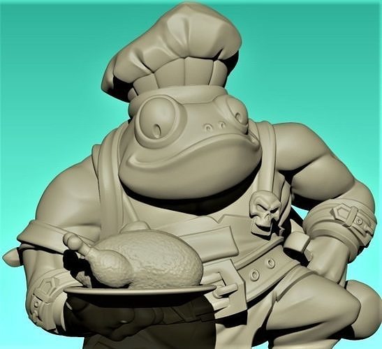 Toad cook 3D model 3D printable | CGTrader