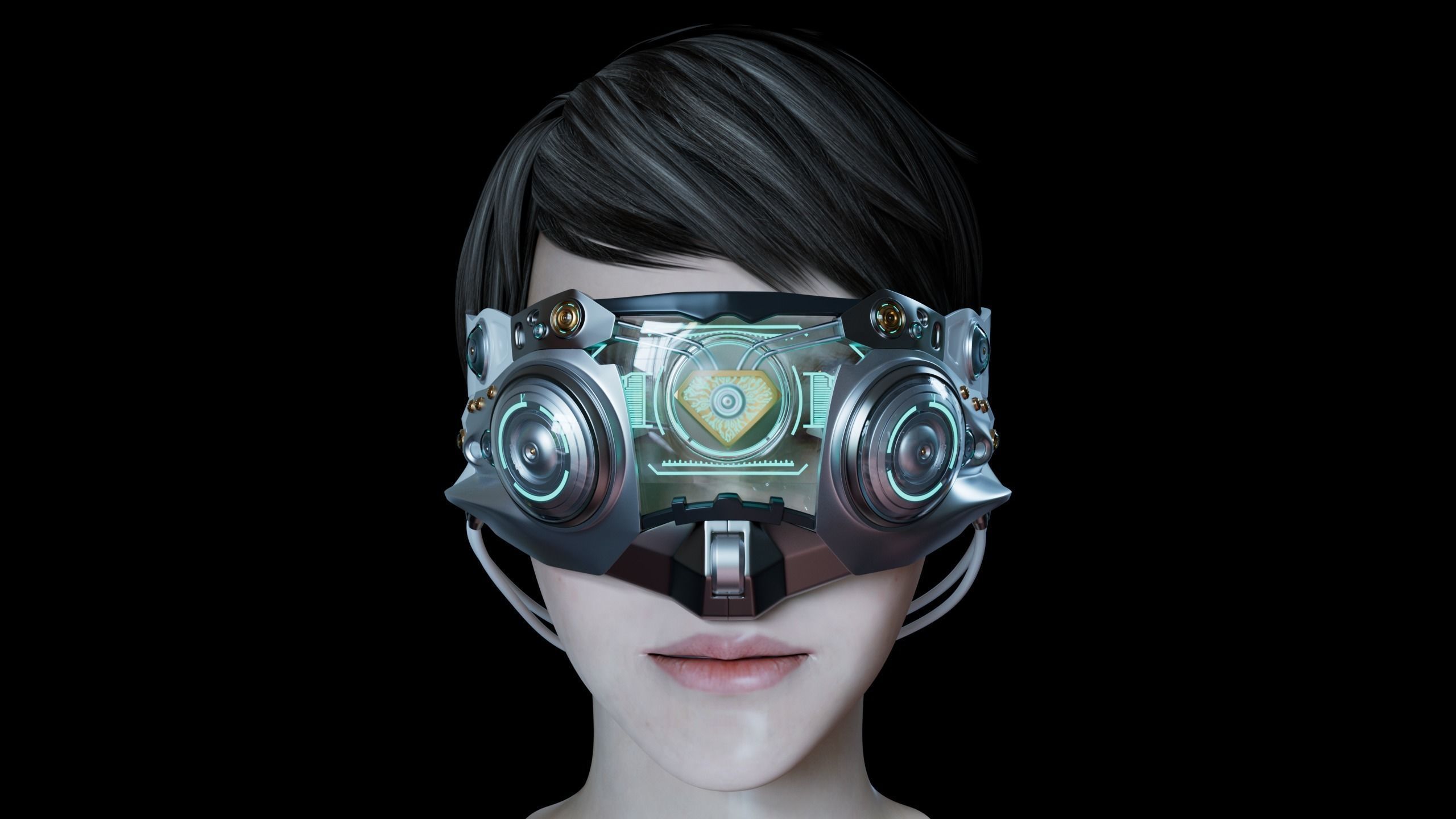 C4D modeling rendering - sci-fi eye patch 3D model | CGTrader