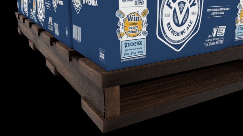 3D model Beer box and pallet VR / AR / low-poly | CGTrader