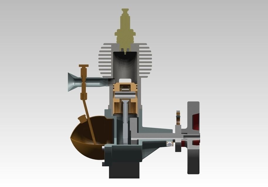 Model gas engine free 3D model | CGTrader