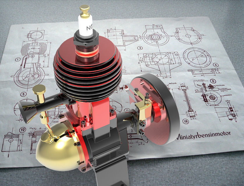 Model gas engine free 3D model | CGTrader