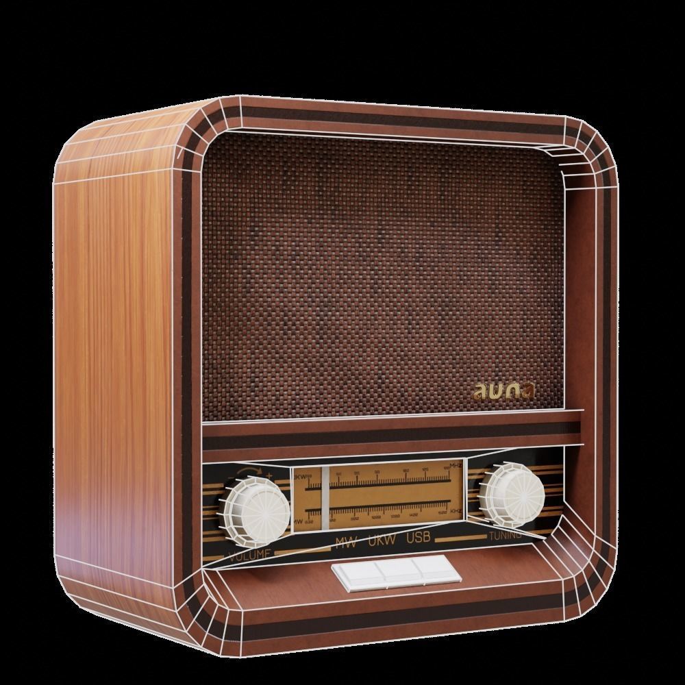 3D model Retro Radio set VR / AR / low-poly | CGTrader