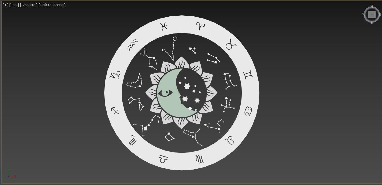 3D model zodiac-Horoscope- sky map VR / AR / low-poly | CGTrader