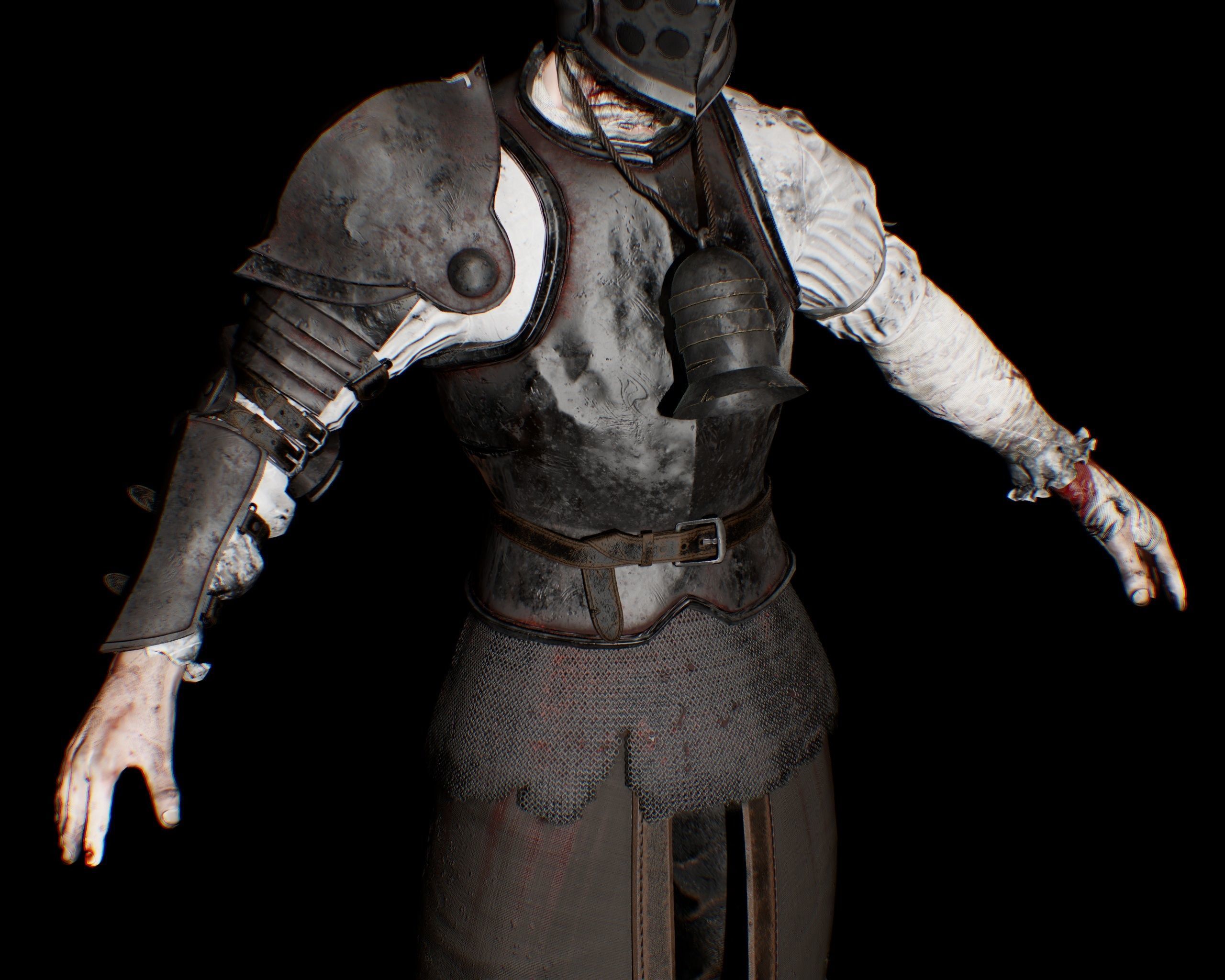 3D model Bell ringer knight - Game Ready VR / AR / low-poly rigged ...