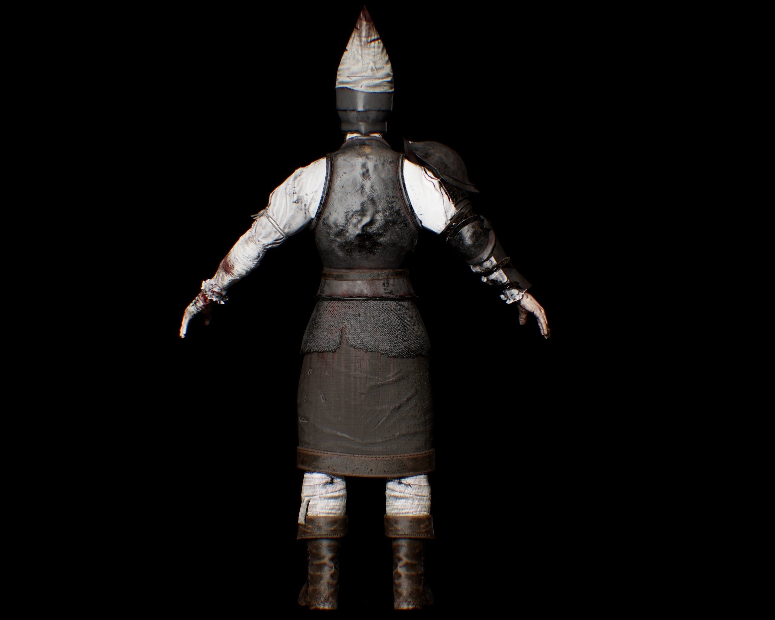 3D model Bell ringer knight - Game Ready VR / AR / low-poly rigged ...