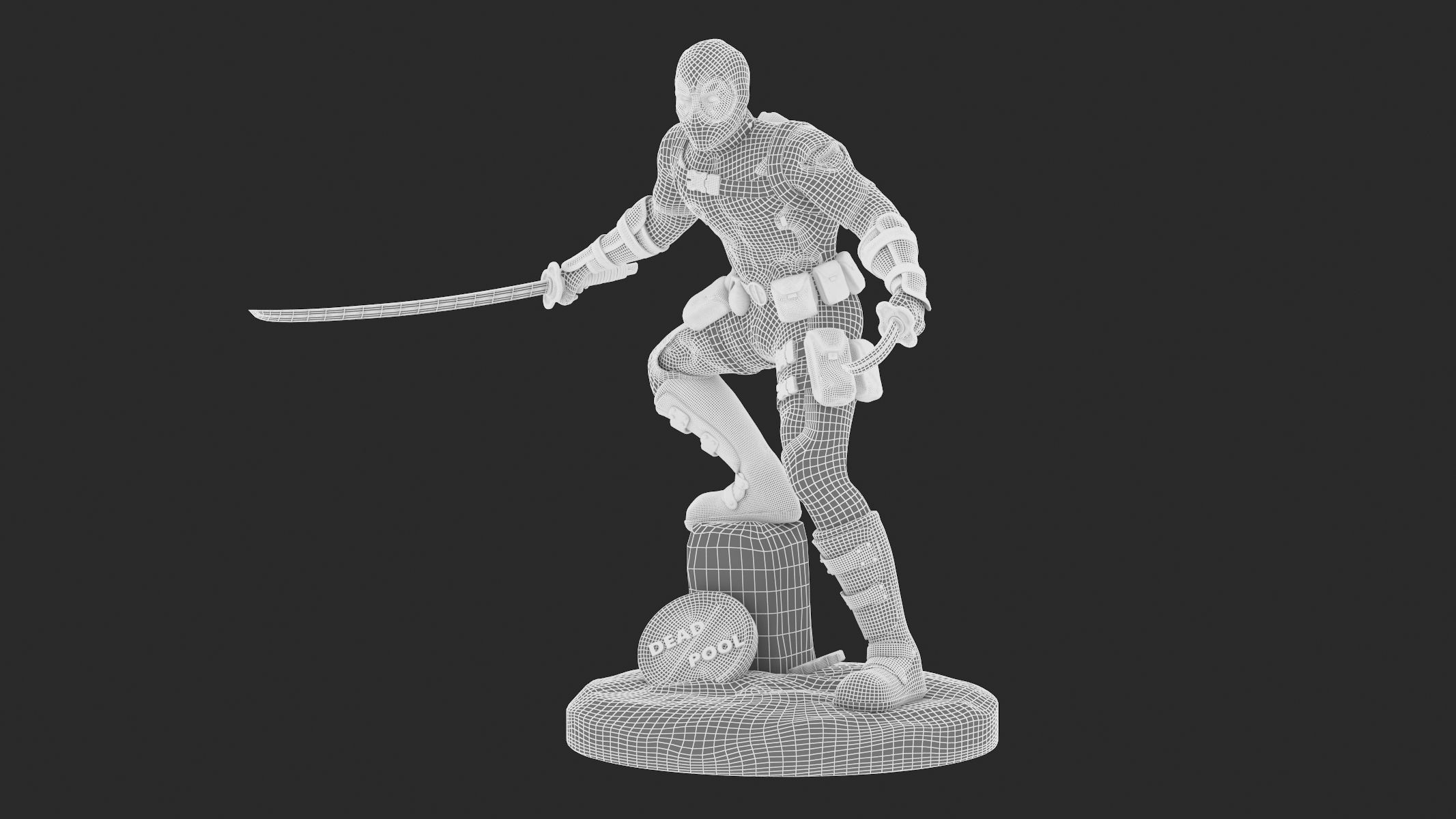 3D model DeadPool 3D Printable VR / AR / low-poly | CGTrader