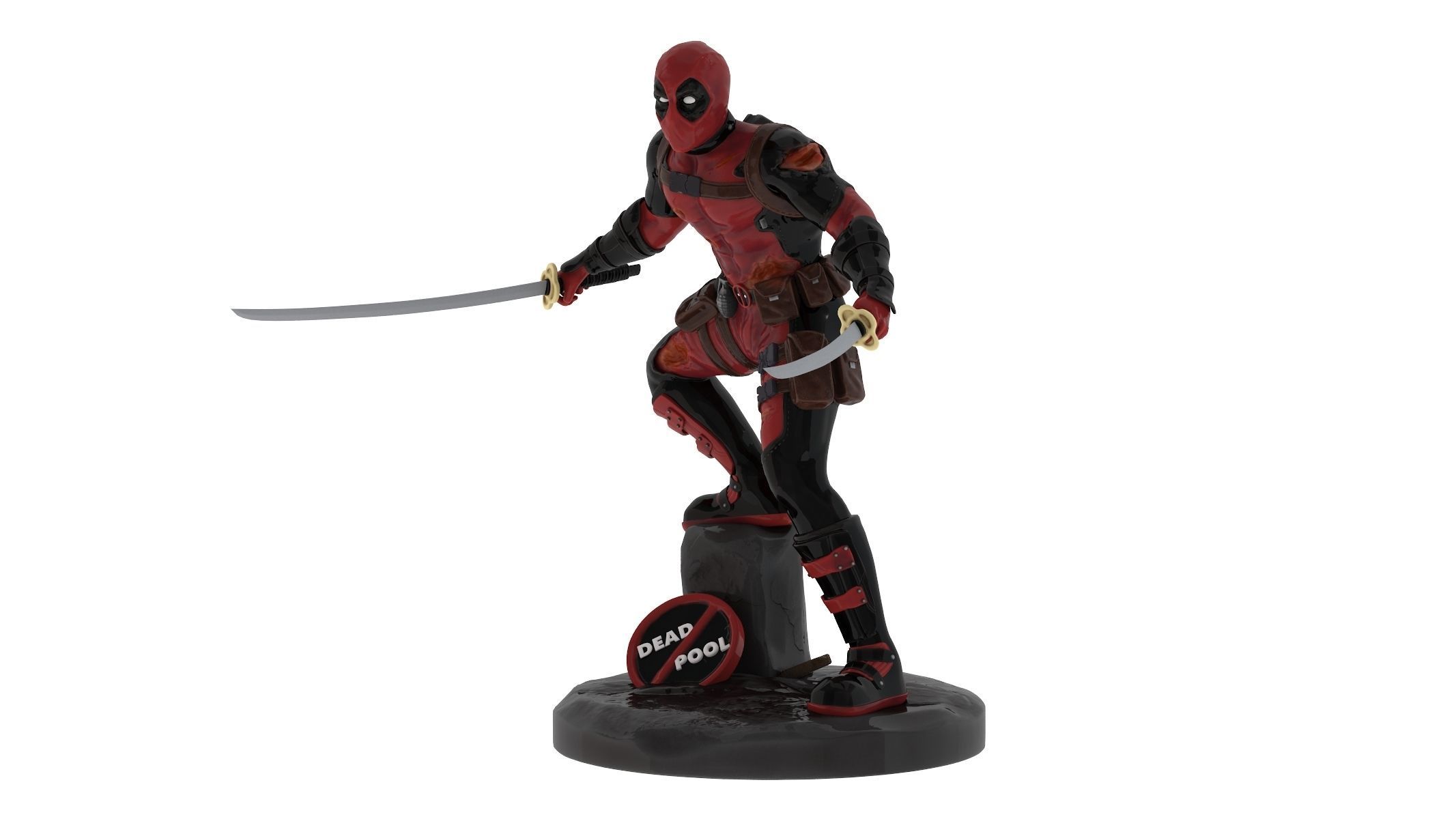 3D model DeadPool 3D Printable VR / AR / low-poly | CGTrader
