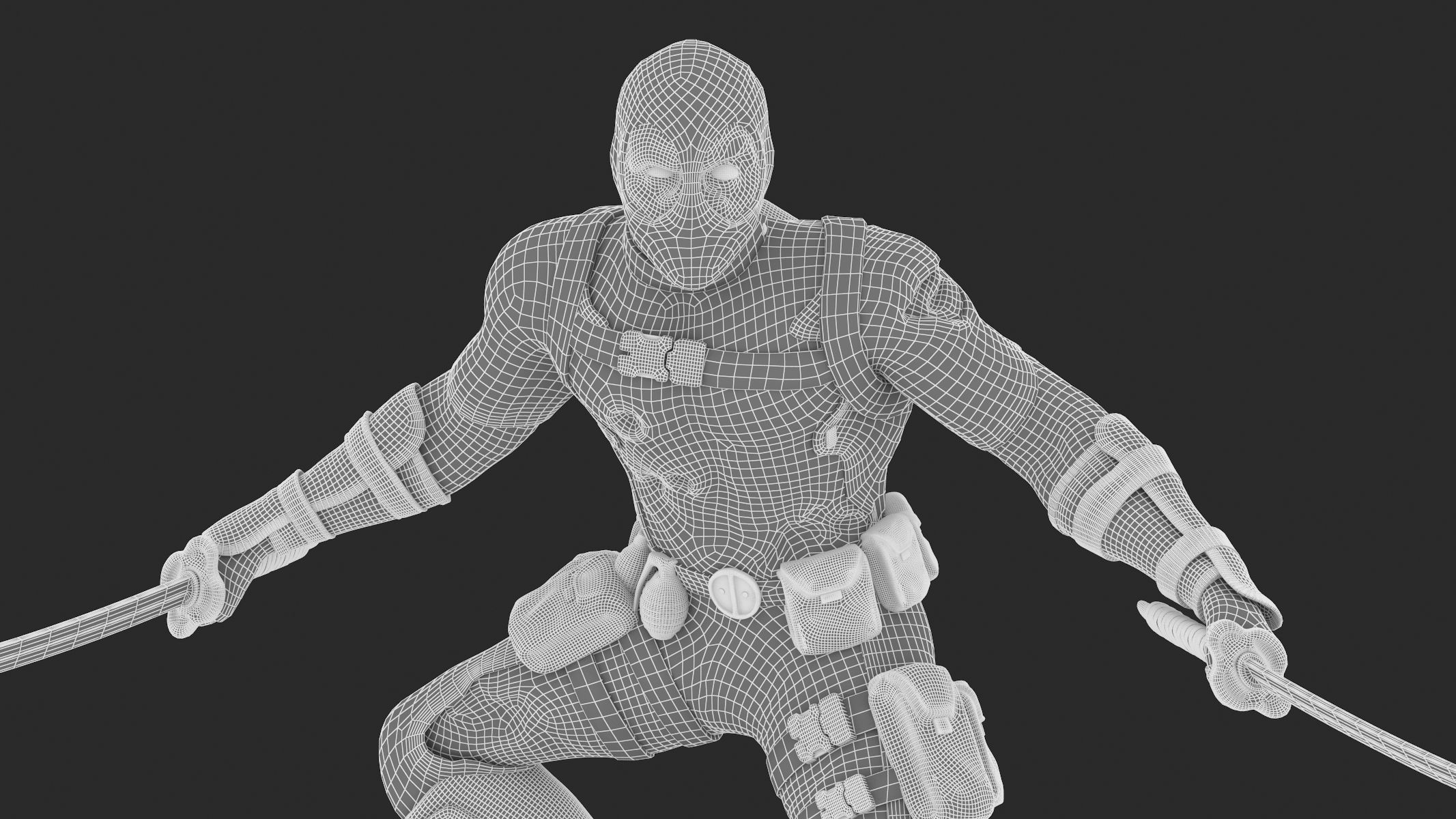 3D model DeadPool 3D Printable VR / AR / low-poly | CGTrader