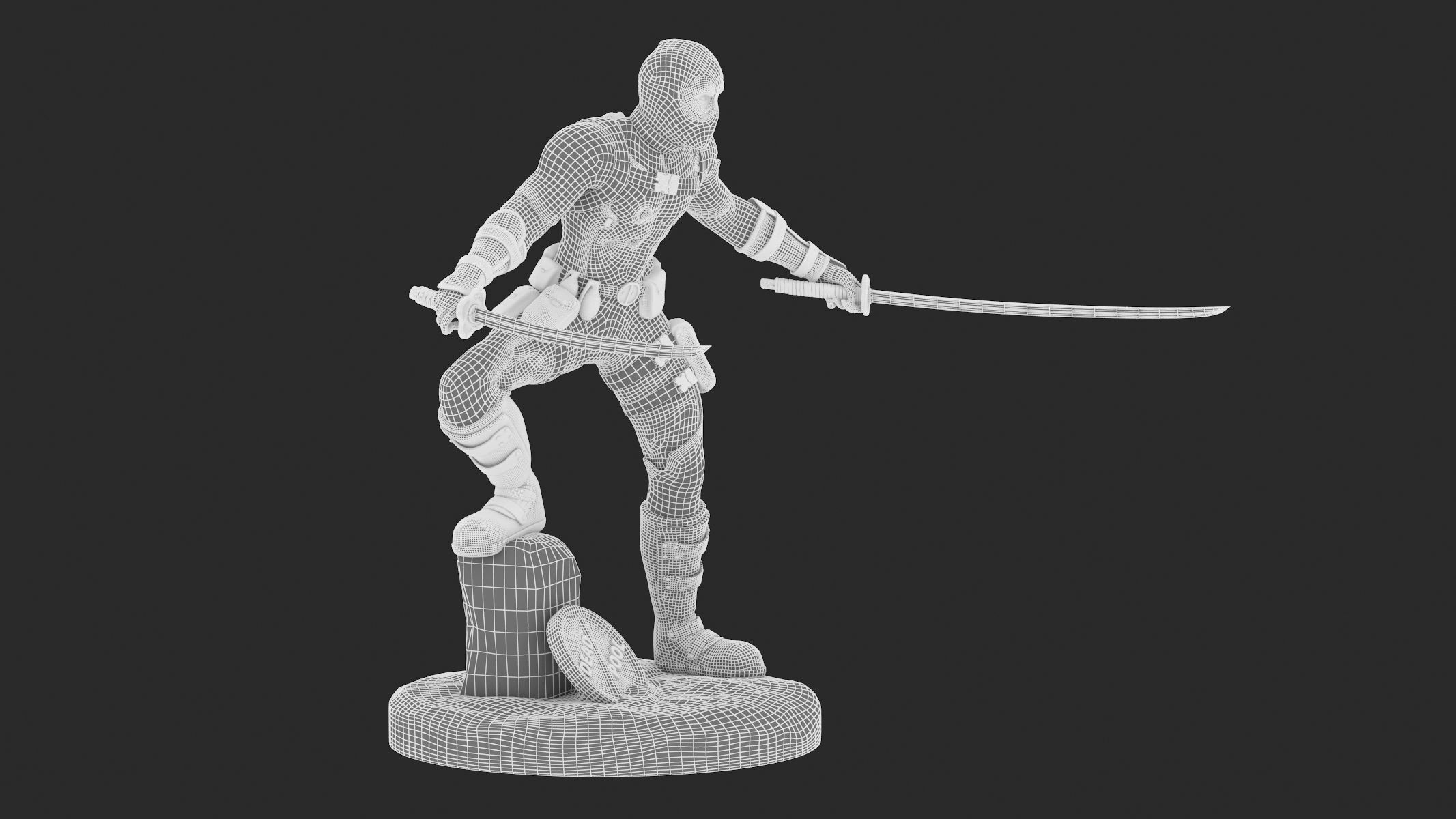 3D model DeadPool 3D Printable VR / AR / low-poly | CGTrader