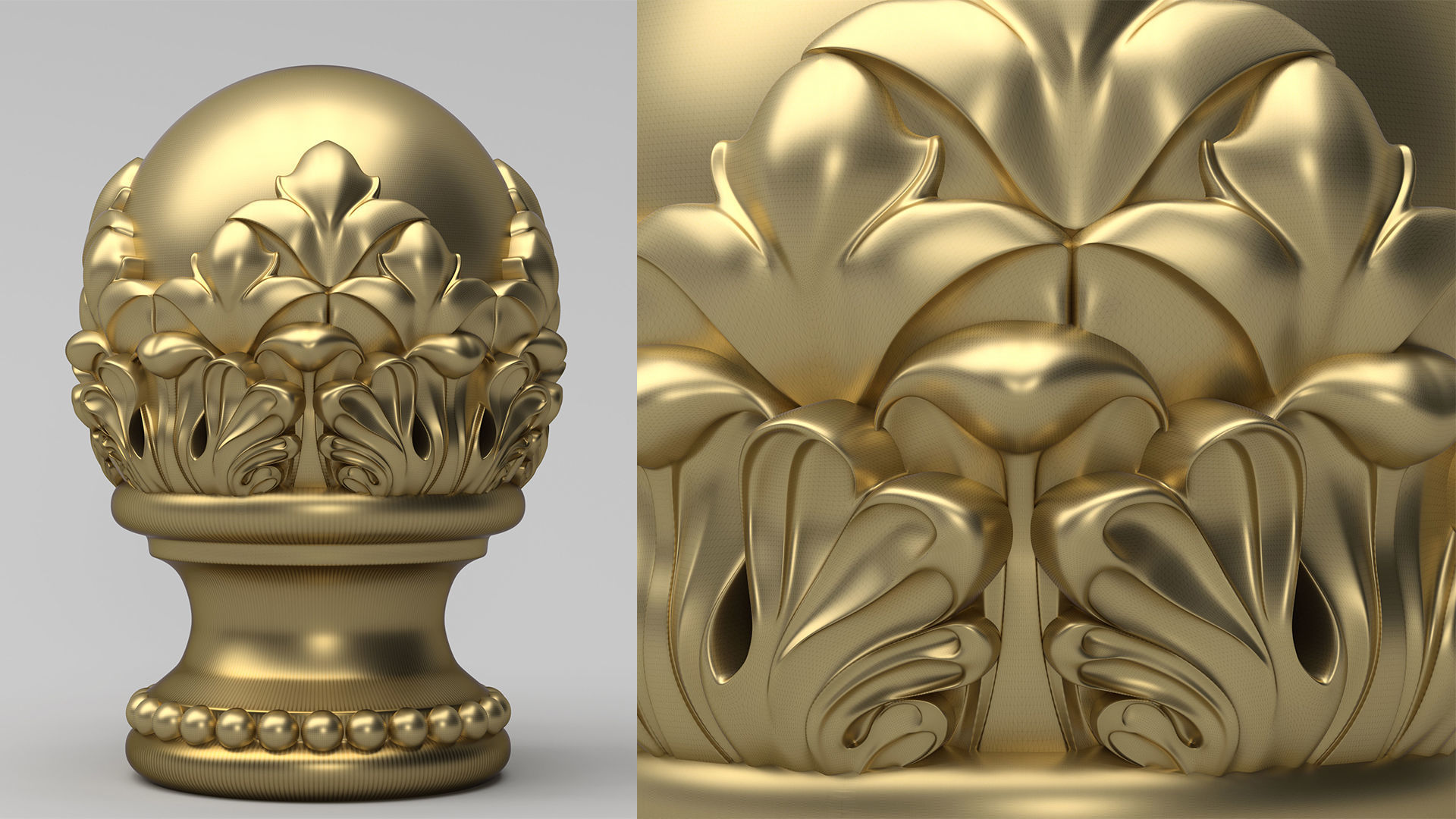 Carved Finial 3D model | CGTrader