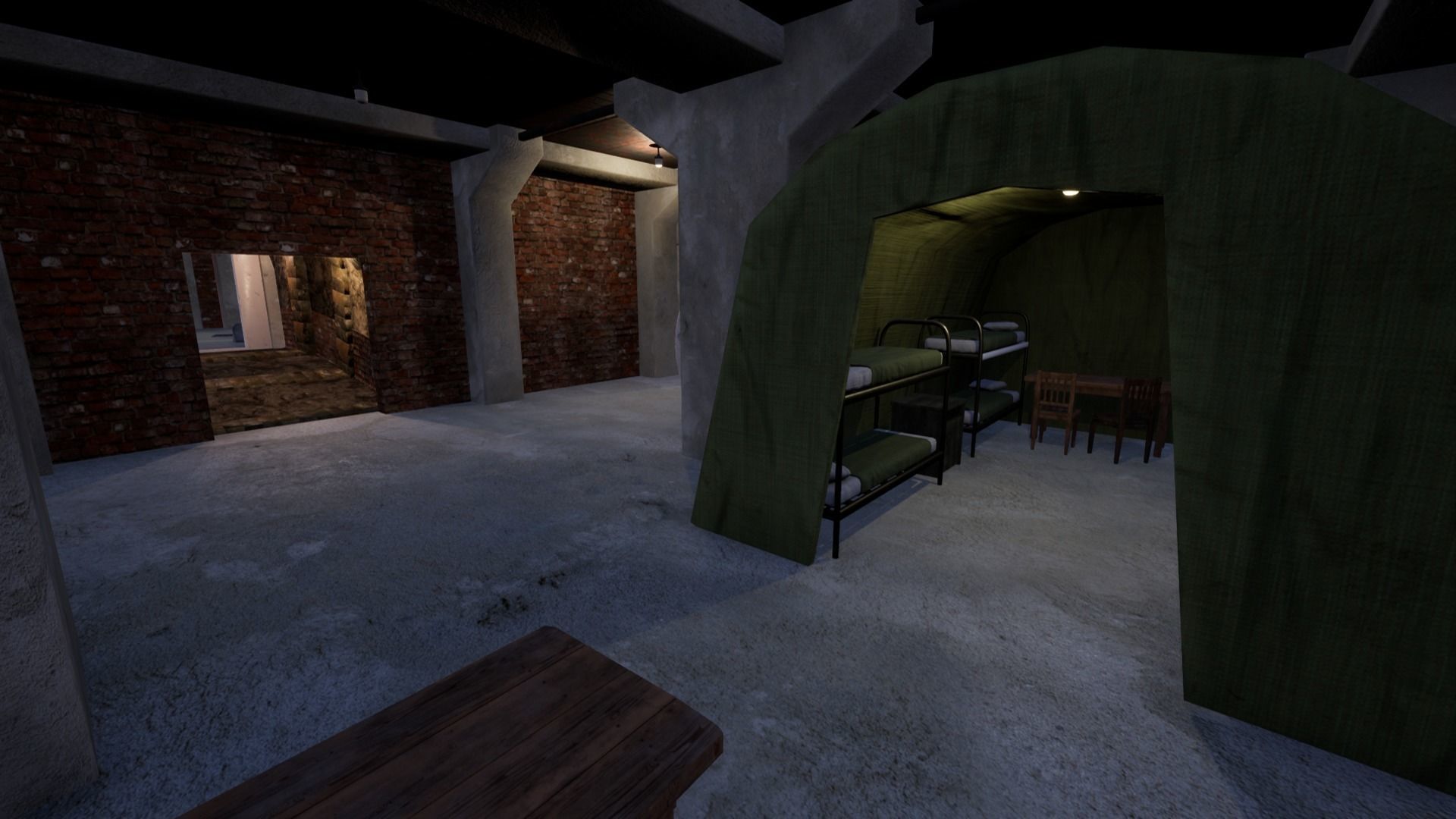 3D model Military modular bunker with props VR / AR / low-poly | CGTrader