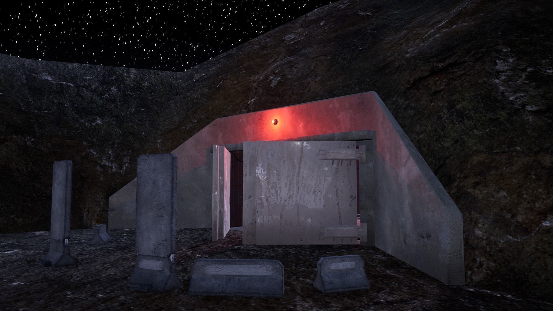 3D model Military modular bunker with props VR / AR / low-poly | CGTrader