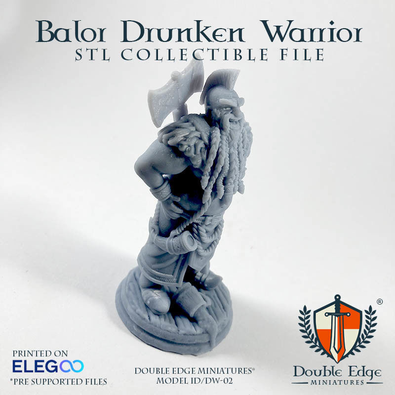 BALOR DRUNKEN WARRIOR - DW-02 3D model 3D printable | CGTrader