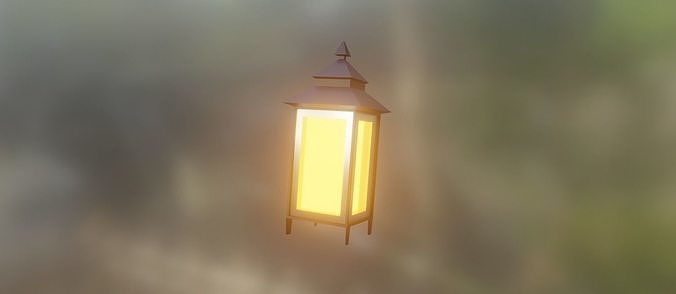 Lowpoly Lantern With Glowing Light free 3D model | CGTrader