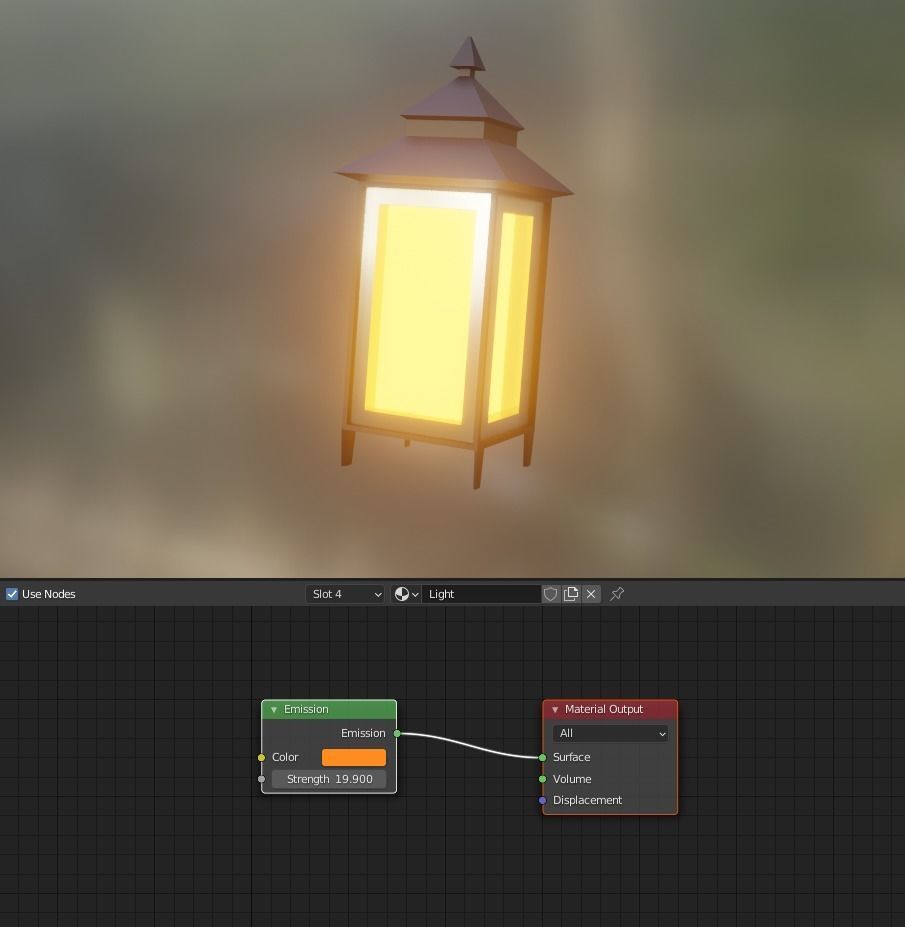 Lowpoly Lantern With Glowing Light free 3D model | CGTrader