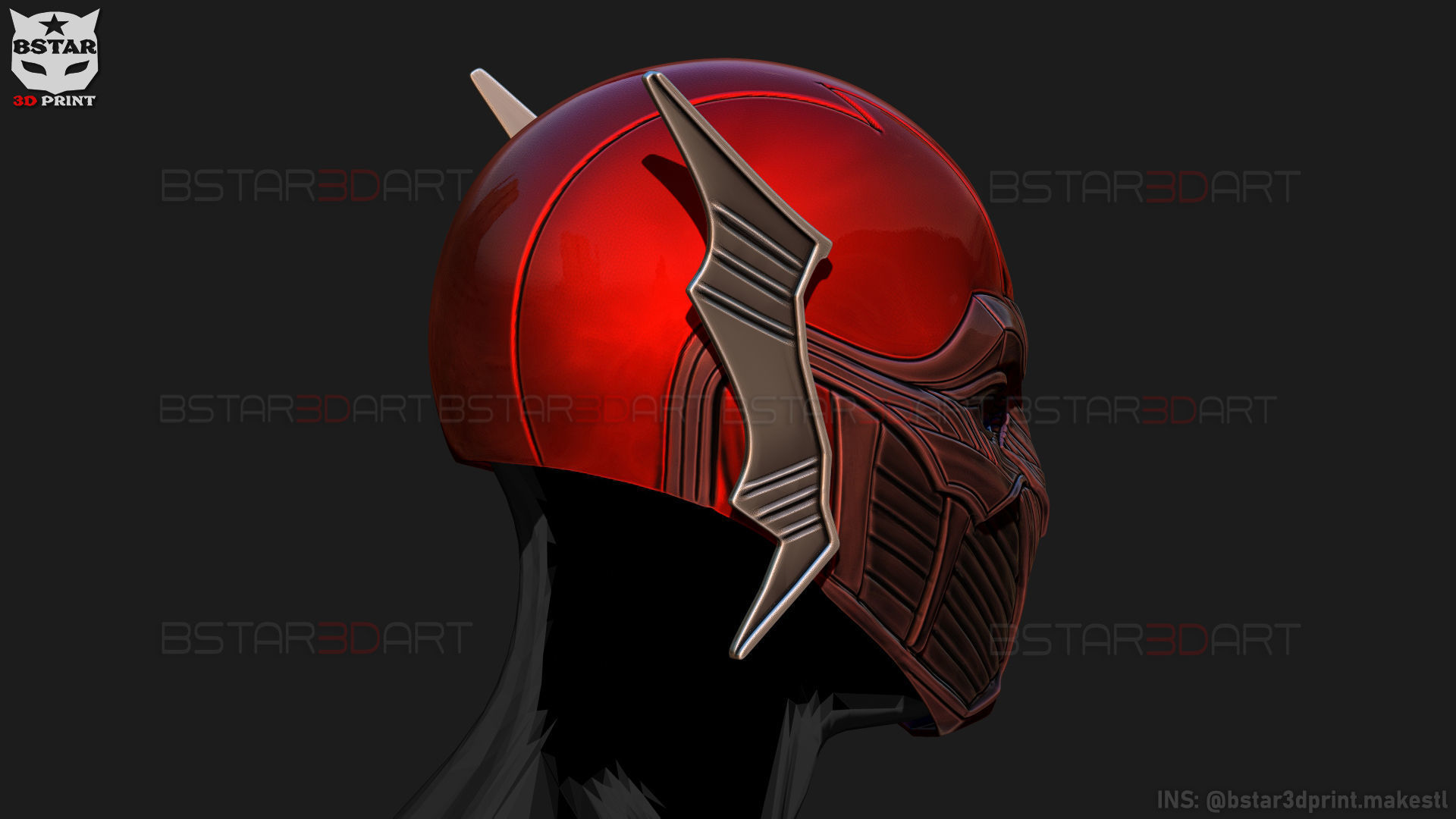Red Death Batman Mask - Flash Mask - DC Comics 3D model 3D printable ...
