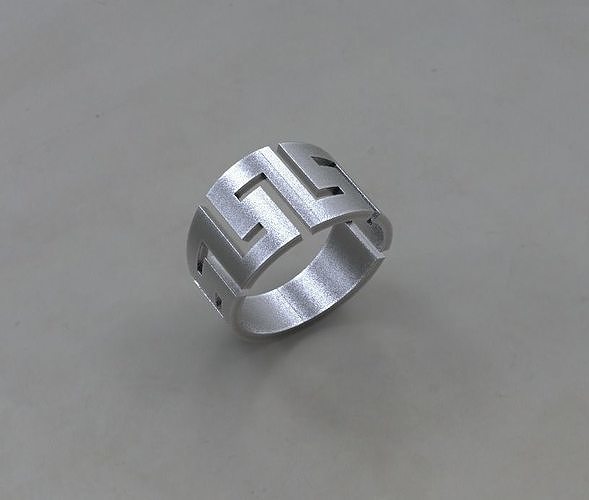 Meander ring 3D model 3D printable | CGTrader