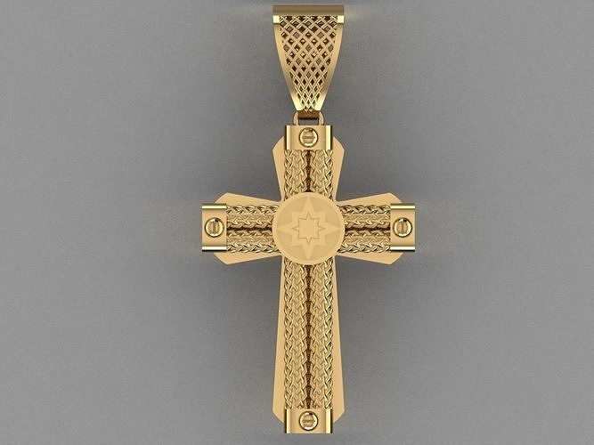 Cross necklace 492 3D model 3D printable | CGTrader