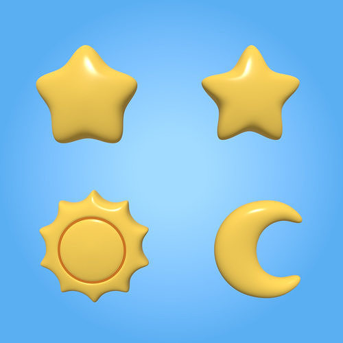3D model Cartoon Stars Pack VR / AR / low-poly | CGTrader