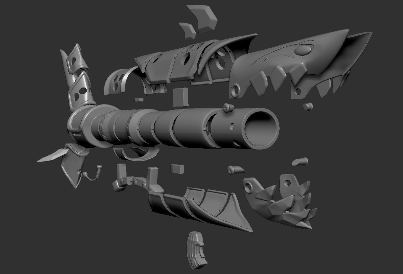 Jinx Fishbones Bazooka - League of Legends Cosplay - LOL 3D model 3D ...