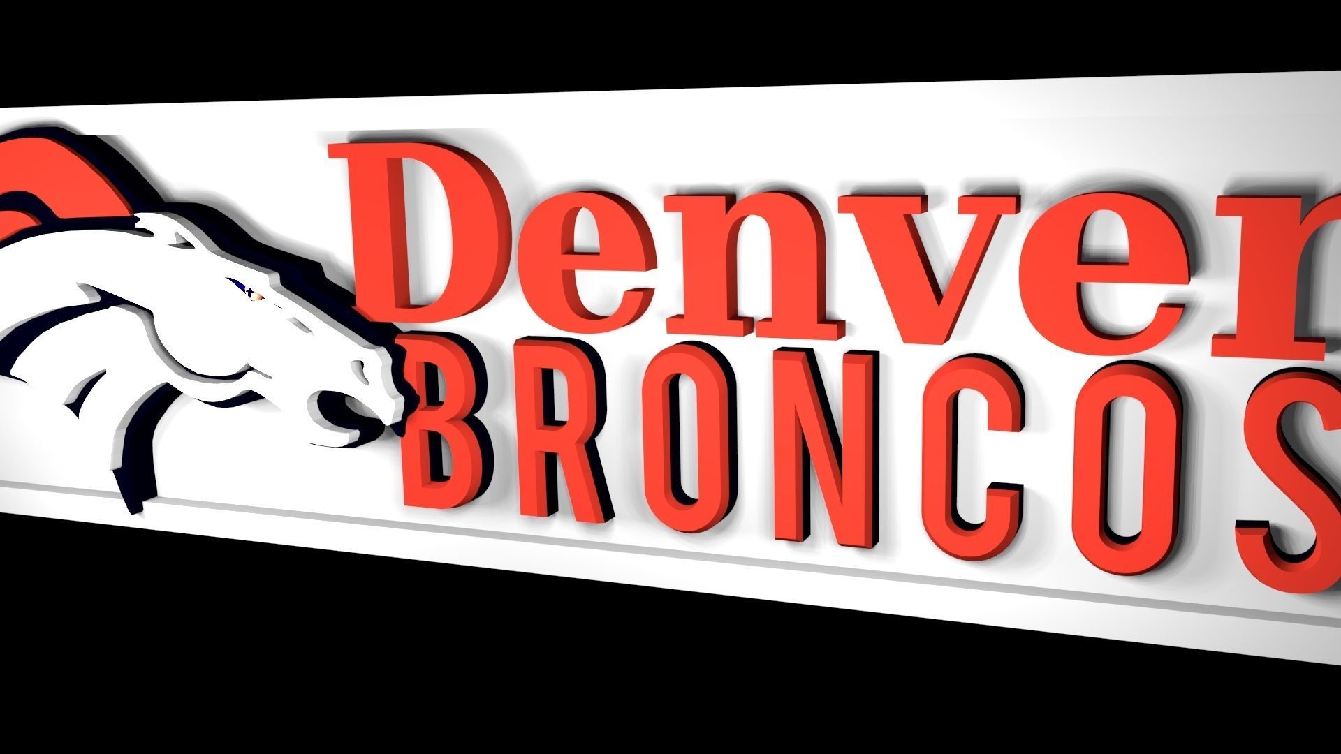 Denver Broncos banner 3D model | CGTrader