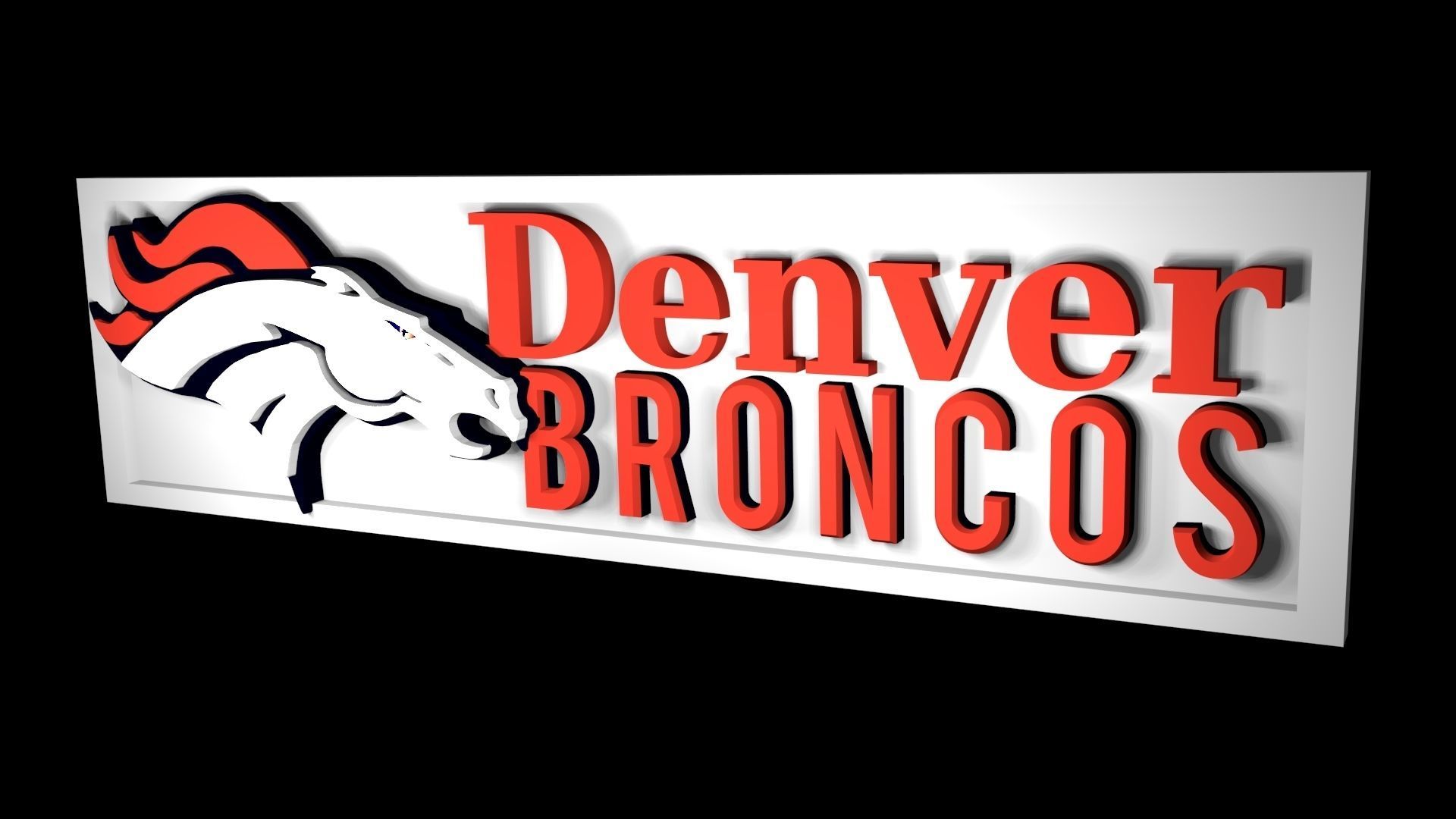 Denver Broncos banner 3D model | CGTrader