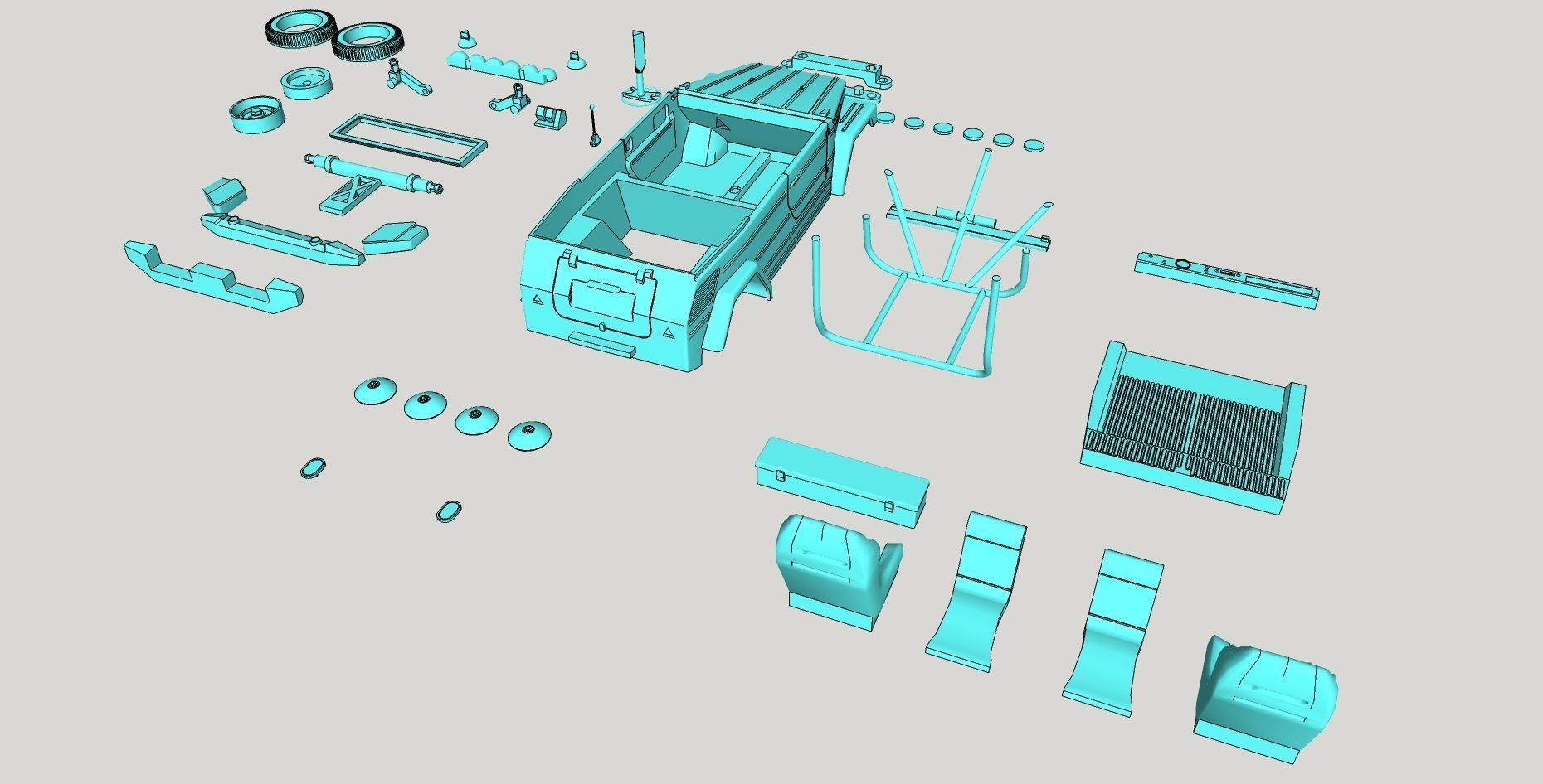 Volkswagen Thing or safari Dune modified PRINTABLE 3D model 3D ...