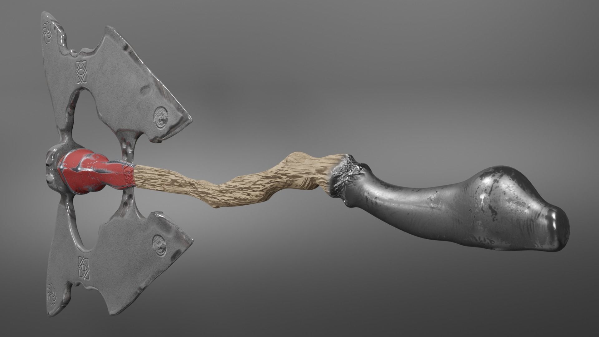 Double-edged axe high poly free 3D model | CGTrader