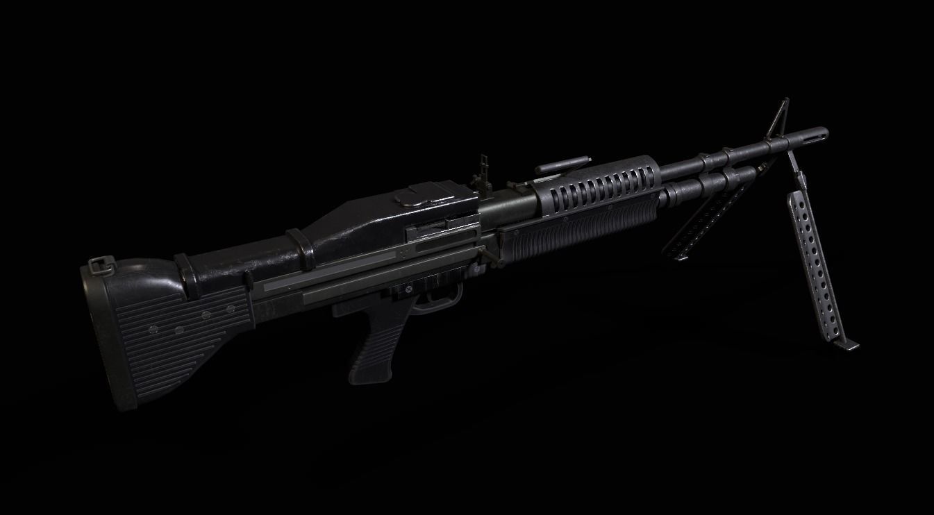 3D model M60E1 Light Machinegun VR / AR / low-poly | CGTrader