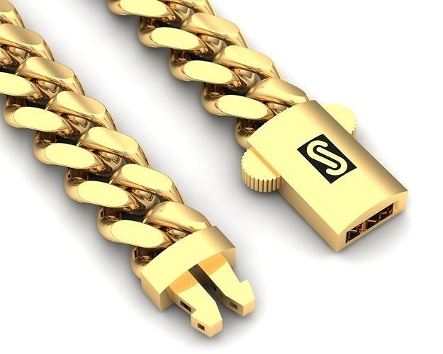 cuban chain 3D model animated | CGTrader