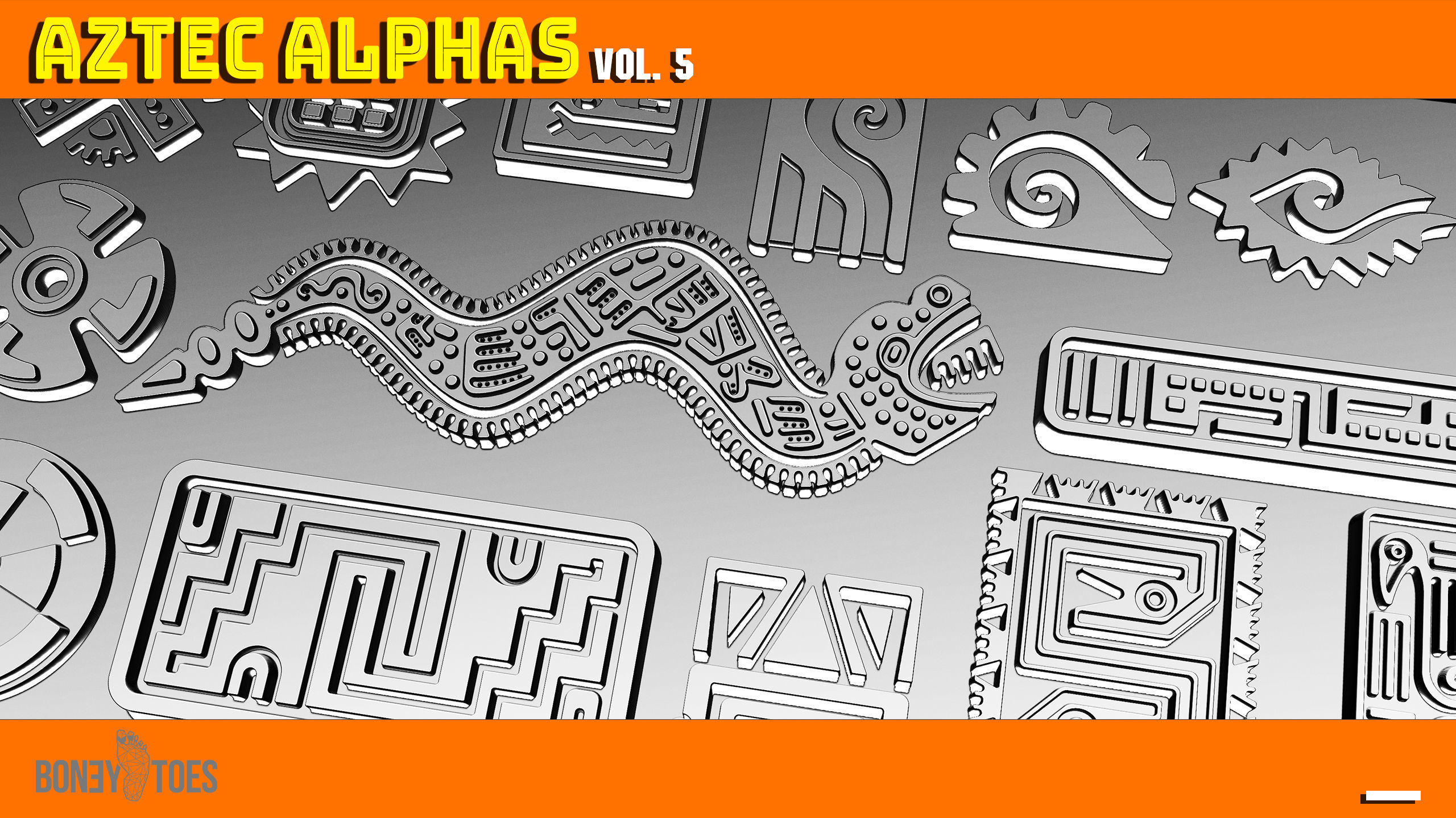 Aztec ALPHA BRUSHES Volume 5 3D model | CGTrader