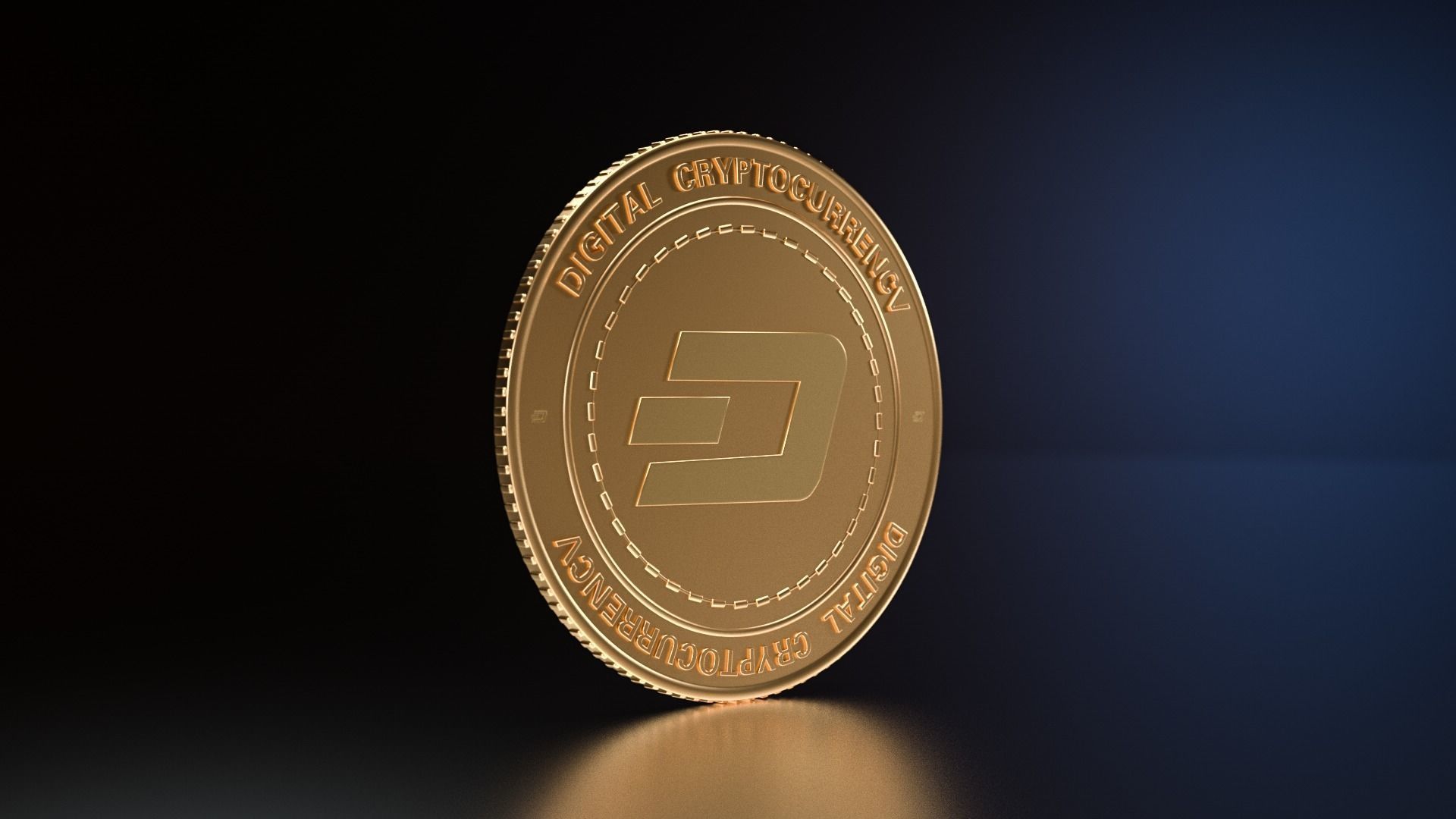 Dash coin 3D model | CGTrader