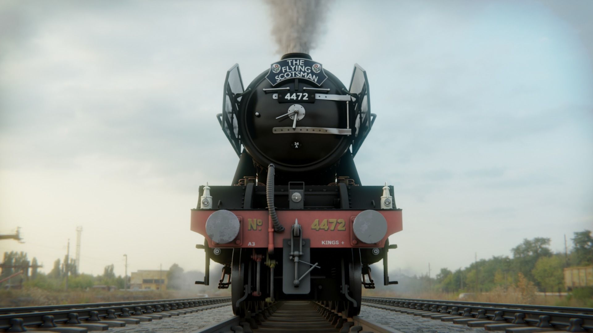 Flying Scotsman steam train 3D model animated rigged | CGTrader