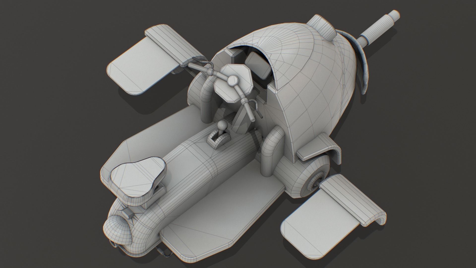 3D model Sci Fi Space Hover Scooter VR / AR / low-poly | CGTrader