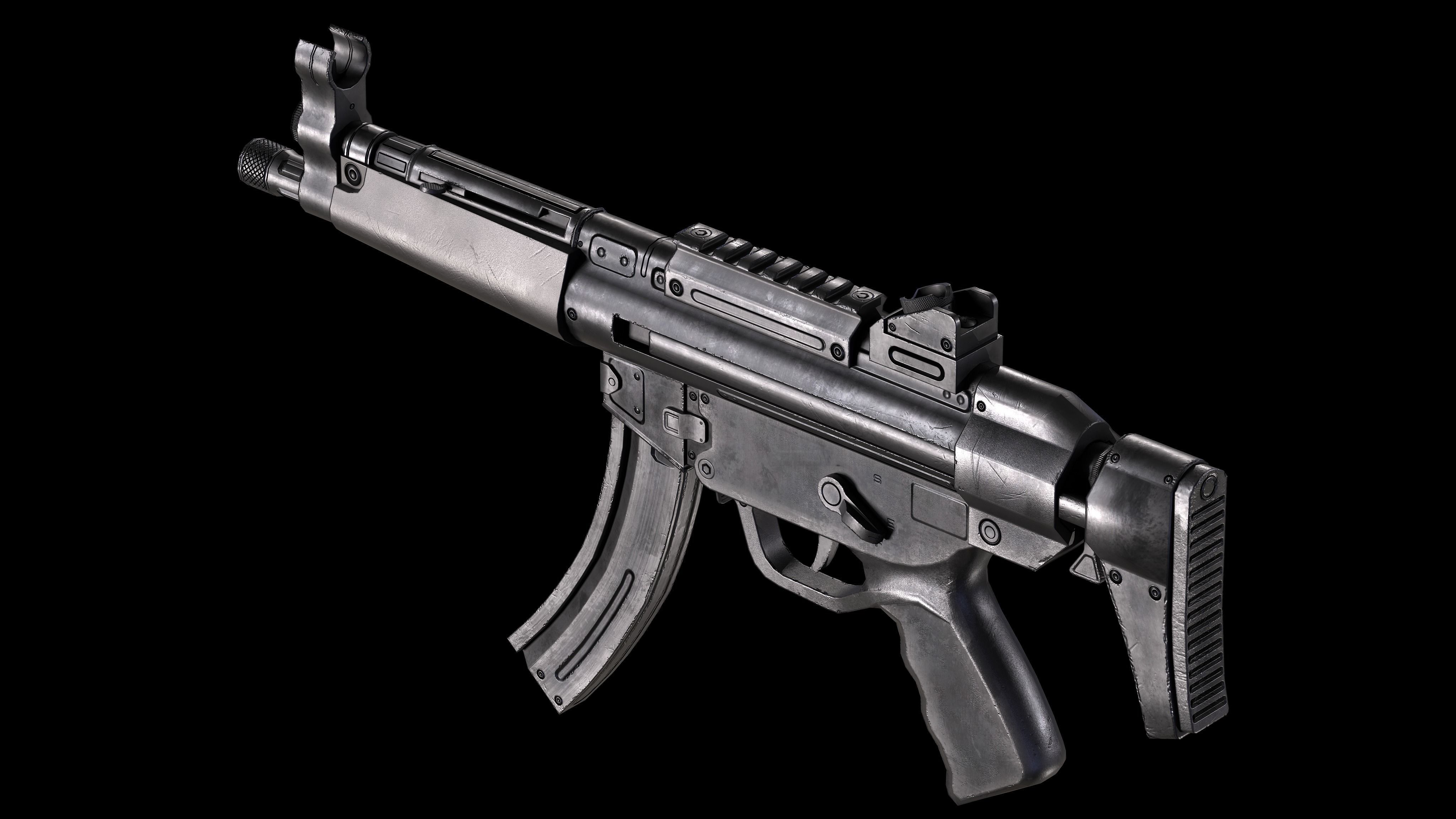 3D model MP5 SMG PBR Worn VR / AR / low-poly | CGTrader